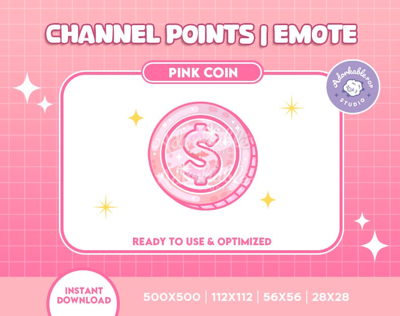 Pink Coin Channel Points for Stream | Twitch | Youtube | Discord ...