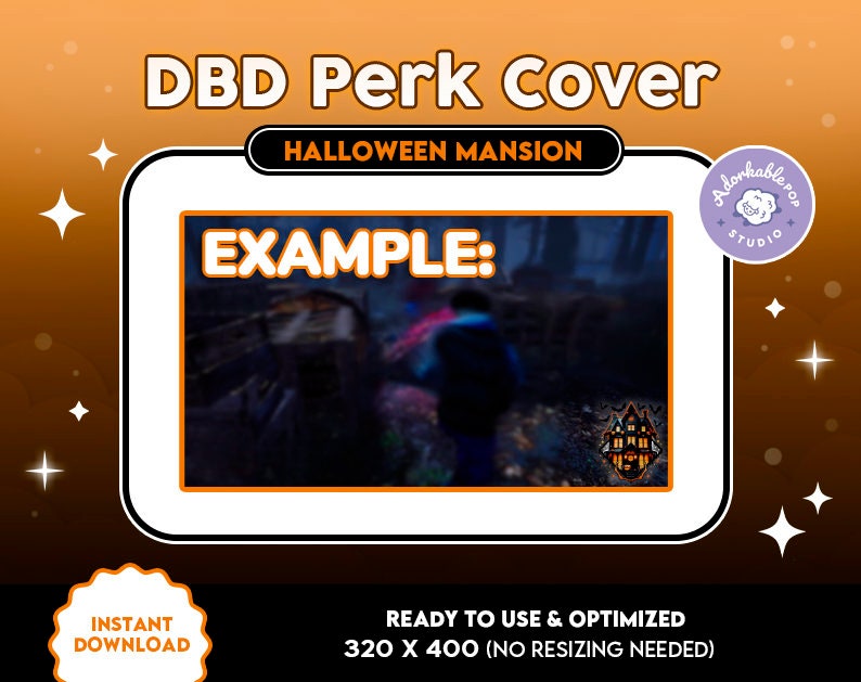Dead by Daylight Perk Cover HUD Anti Stream Snipe Halloween Mansion DBD ...