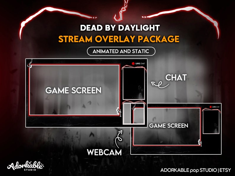 Dead by Daylight Super Overlay Package Animated and Static Panels Label ...