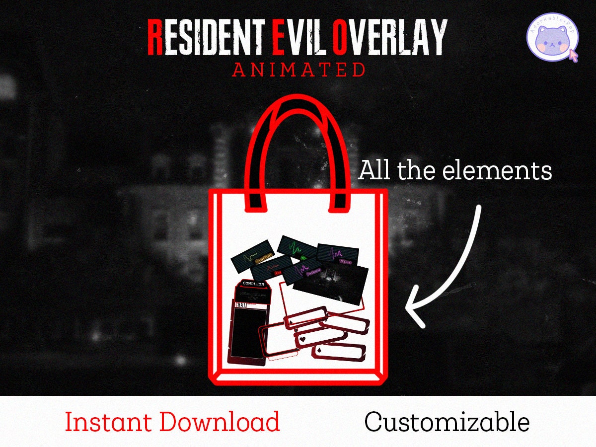 Resident Evil Stream Overlay Animated Set for Twitch / Border / Webcam ...