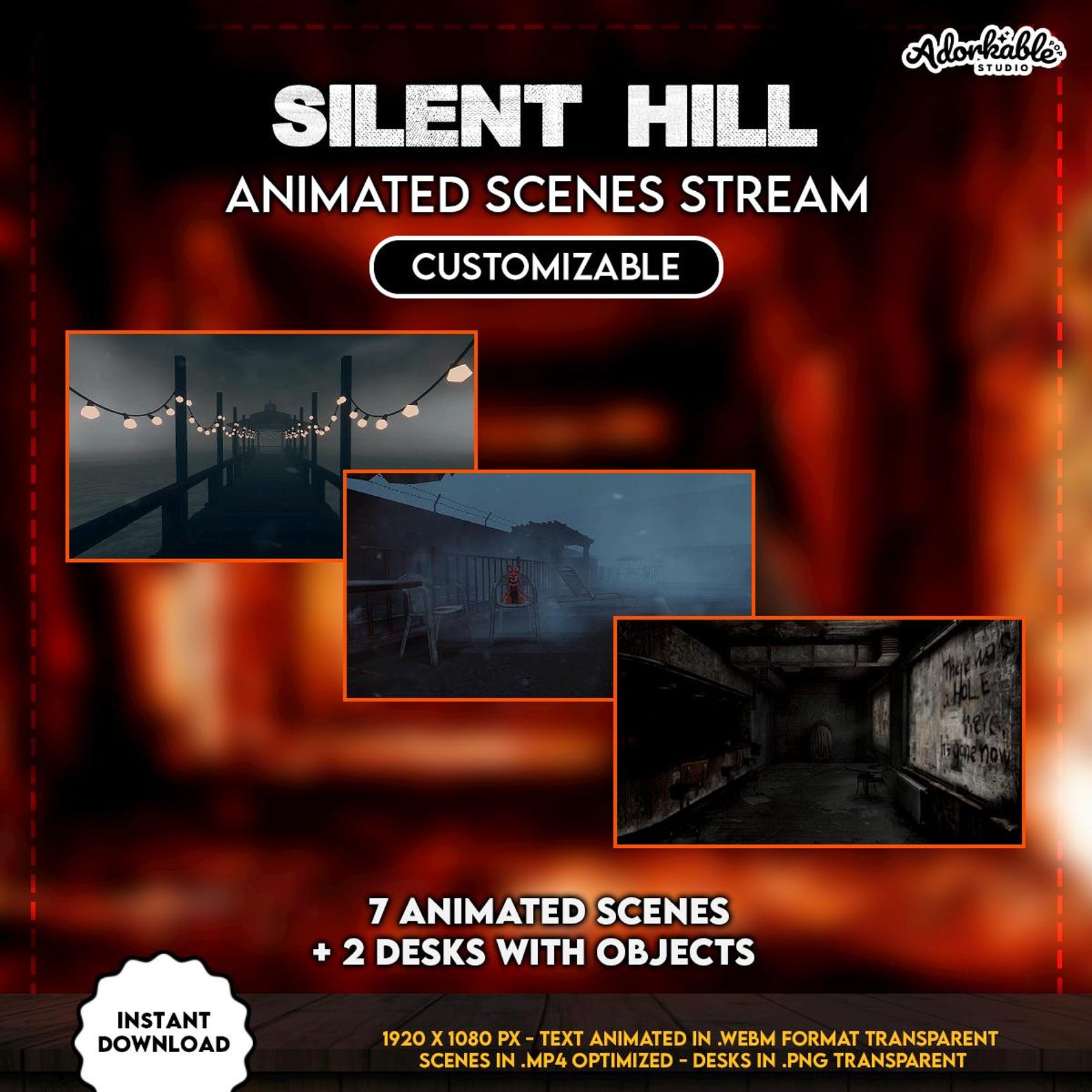Silent Hill Stream Animated Scenes | 7x Scenes | 30 Panels | Animated ...