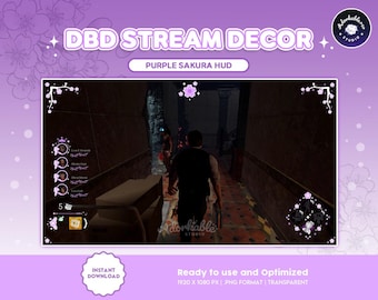 DBD Decor Game Overlay | Blue Sakura | HUD Decoration Dead by Daylight ...