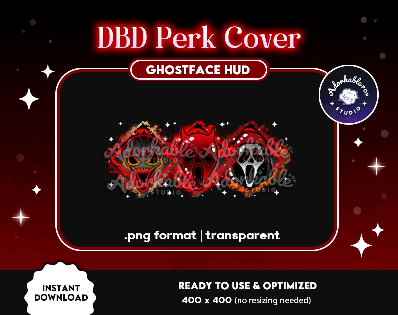 DBD Perk Cover HUD Anti Stream Snipe | 3x Masks | DBD Stream Overlay ...