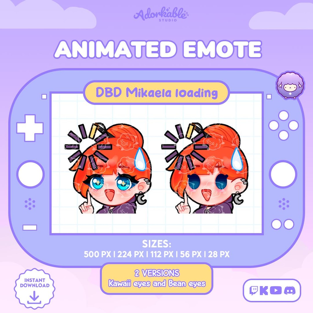Animated DBD Mikaela Emote Loading | 5 Gif Sizes | Alert | Twitch ...