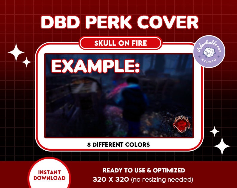 Dead by Daylight Perk Cover HUD Anti Stream Snipe | 8x Skull on Fire ...