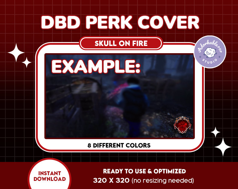 Dead by Daylight Perk Cover HUD Anti Stream Snipe | 8x Skull on Fire ...