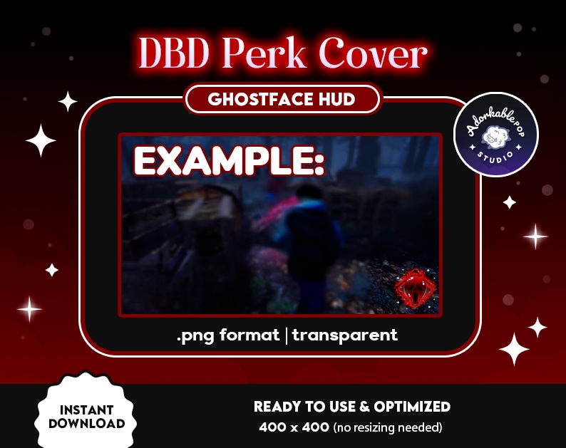 DBD Perk Cover HUD Anti Stream Snipe | 3x Masks | DBD Stream Overlay ...