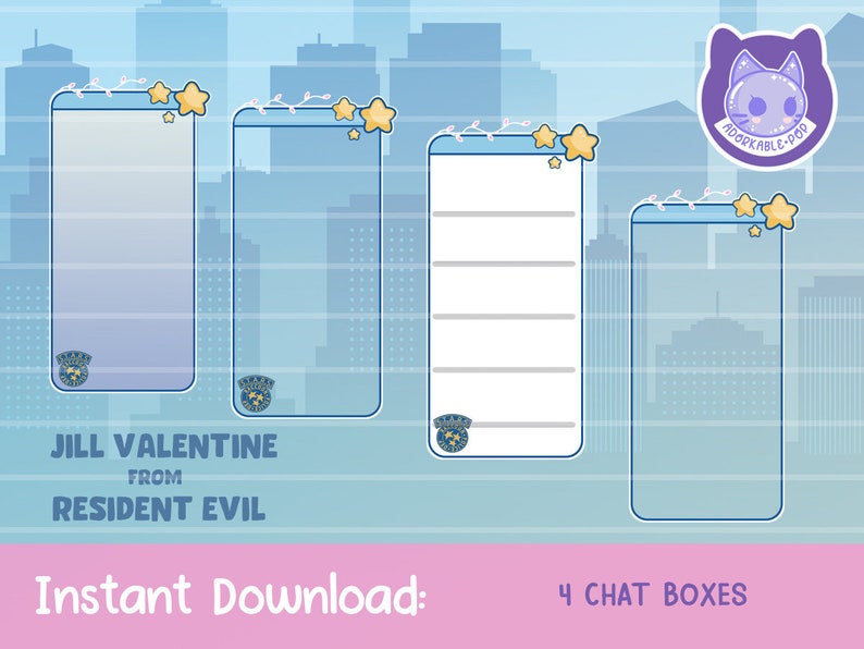 Jill Valentine Resident Evil Stream Overlay Set para Twitch / Border ...