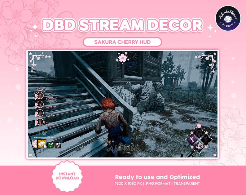 DBD Decor Game Overlay | Sakura Cherry | HUD Decoration Dead by ...