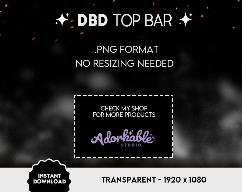 DBD Overlay Top Bar | Purple Edition | Streaming | Twitch | Kick ...