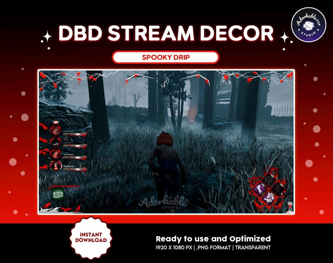 DBD Decor Game Overlay | Spooky Drip | HUD Decoration Dead by Daylight ...