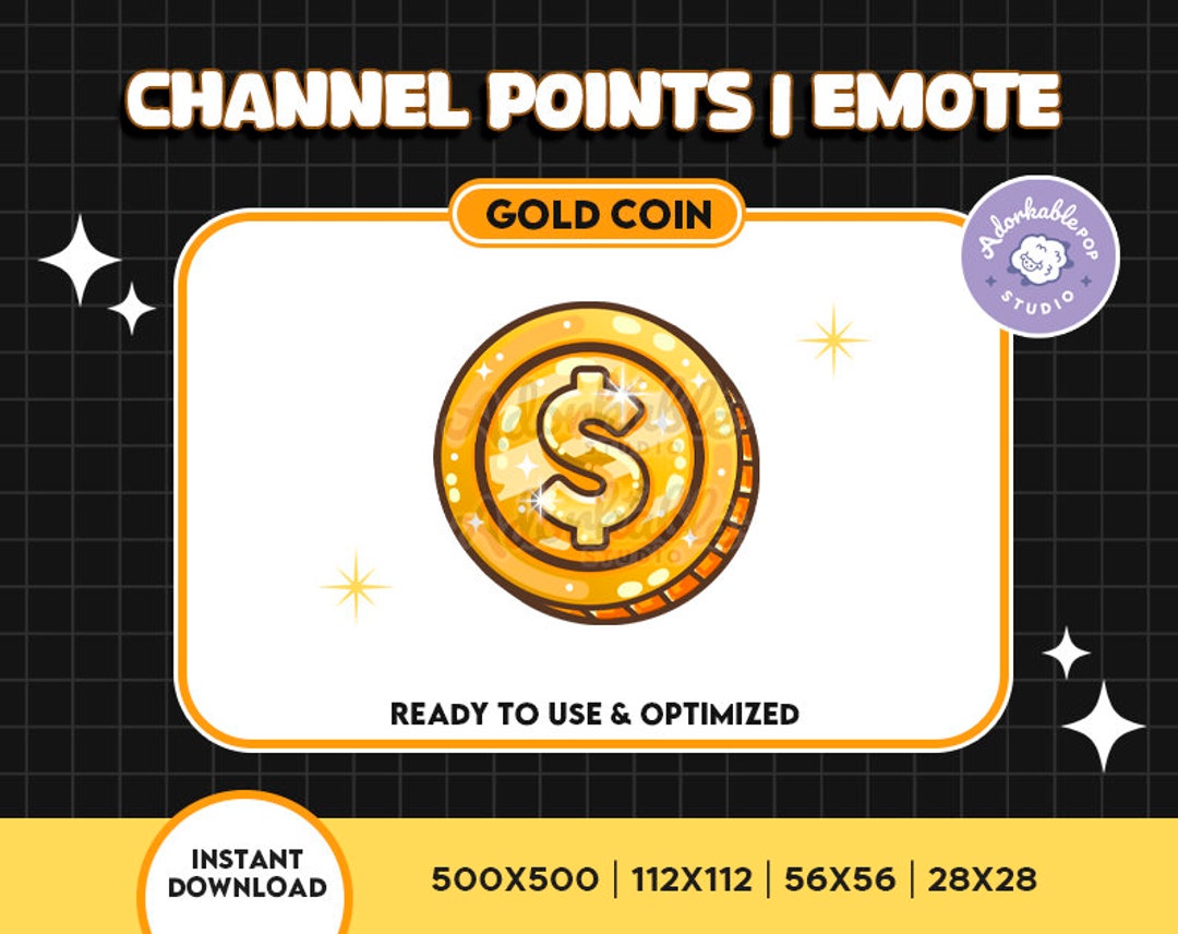 Gold Coin Channel Points for Stream | Twitch | Youtube | Discord ...