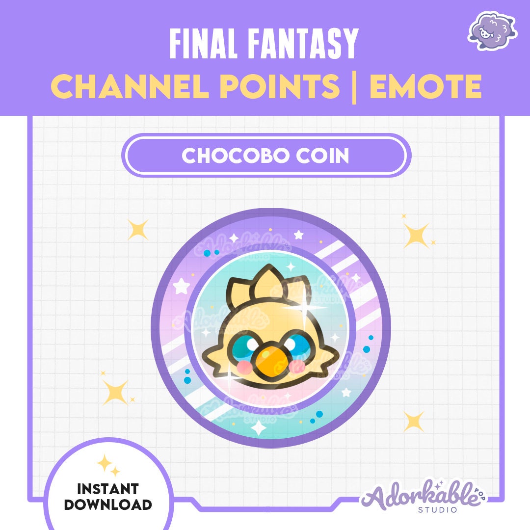 CHANNEL POINT Chocobo Final Fantasy | Emote | Twitch | Youtube ...