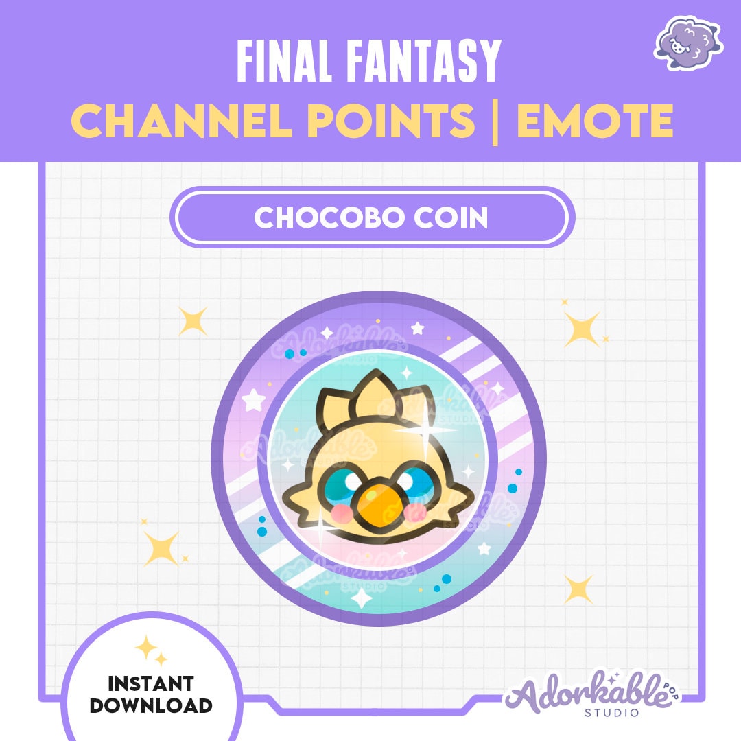 CHANNEL POINT Chocobo Final Fantasy | Emote | Twitch | Youtube ...