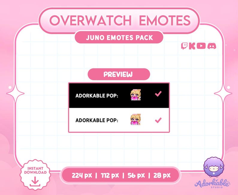 Overwatch Juno Emotes Stream | Twitch & Discord Emoji - Overlay ...