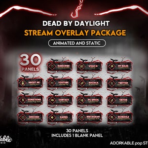 Dead by Daylight Super Overlay Package Animated and Static | Panels ...