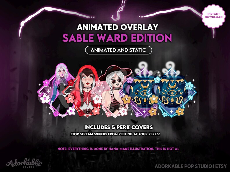 Sable Ward Dead by Daylight Overlay Animated and Static | 4 Scenes ...