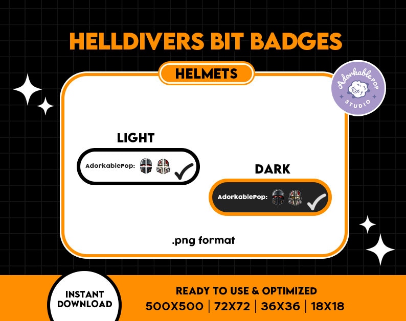 Helldivers 2 Helmet Twitch Badges / Helldivers Emote / Twitch Cheer ...