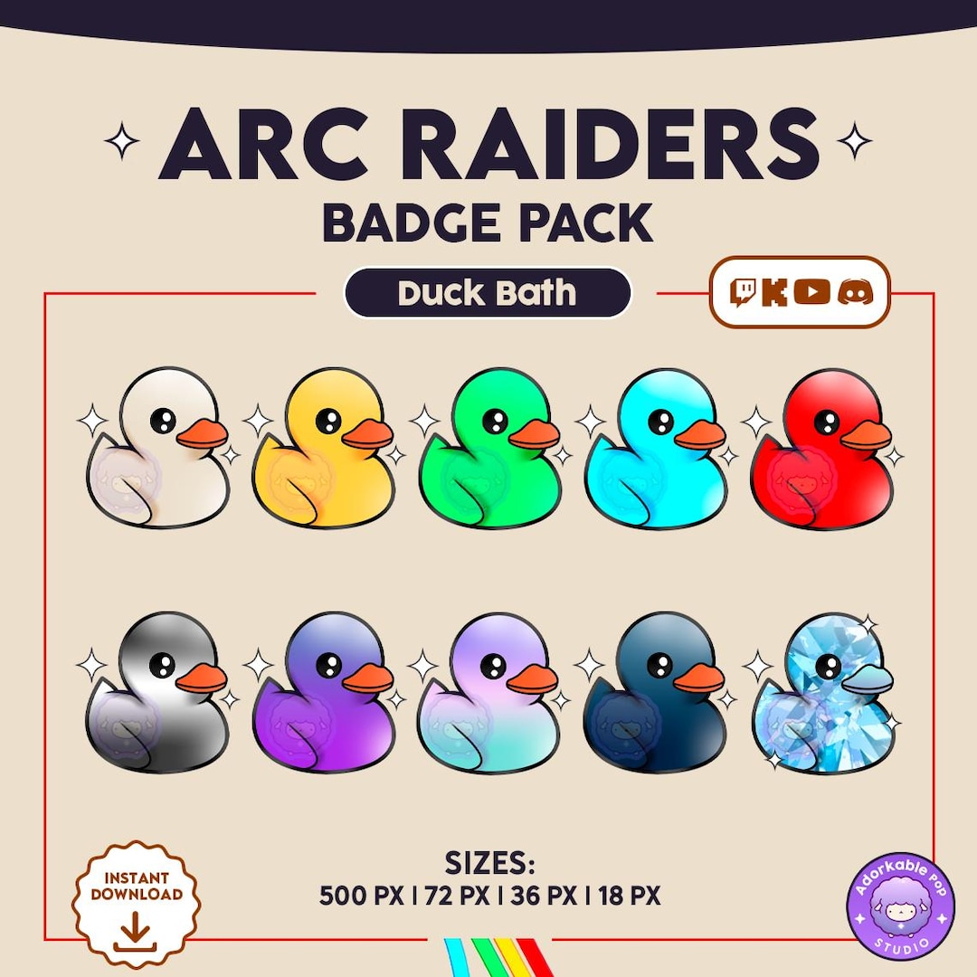 Arc Raiders Badges Stream | Twitch Emote Stream | Duck Bath Badges ...
