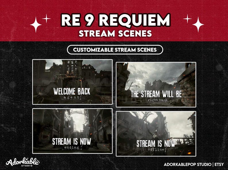 Resident Evil 9 Stream Overlay Scenes | Animated Screen | Overlay ...