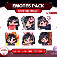Silent Hill 2 Emotes: Maria & Pyramid Head, Pink Gaming Emote Set (PNG ...