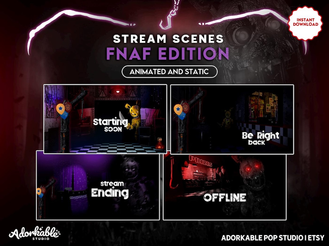 Fnaf Stream Animated Scenes | FNAF Dlc Edition | DBD Stream Overlay ...