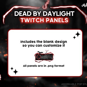 DBD Panels for Twitch | 30 Panels of Dead by Daylight | Dark Red Panels ...