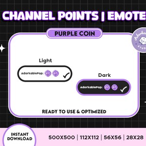 Purple Coin Channel Points for Twitch | Stream Overlay | Assets ...