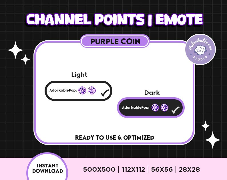 Purple Coin Channel Points for Stream | Twitch | Youtube | Discord ...