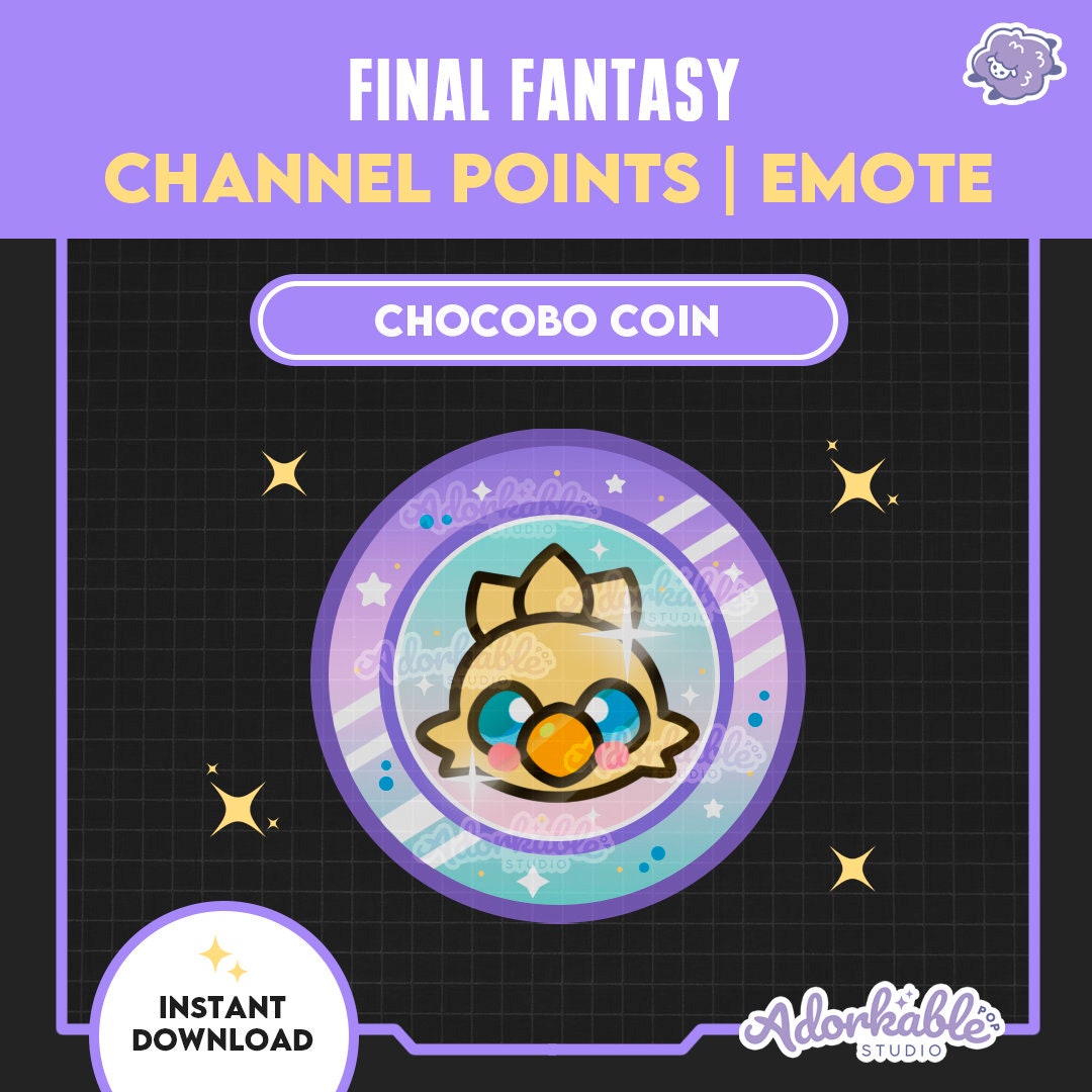 CHANNEL POINT Chocobo Final Fantasy | Emote | Twitch | Youtube ...