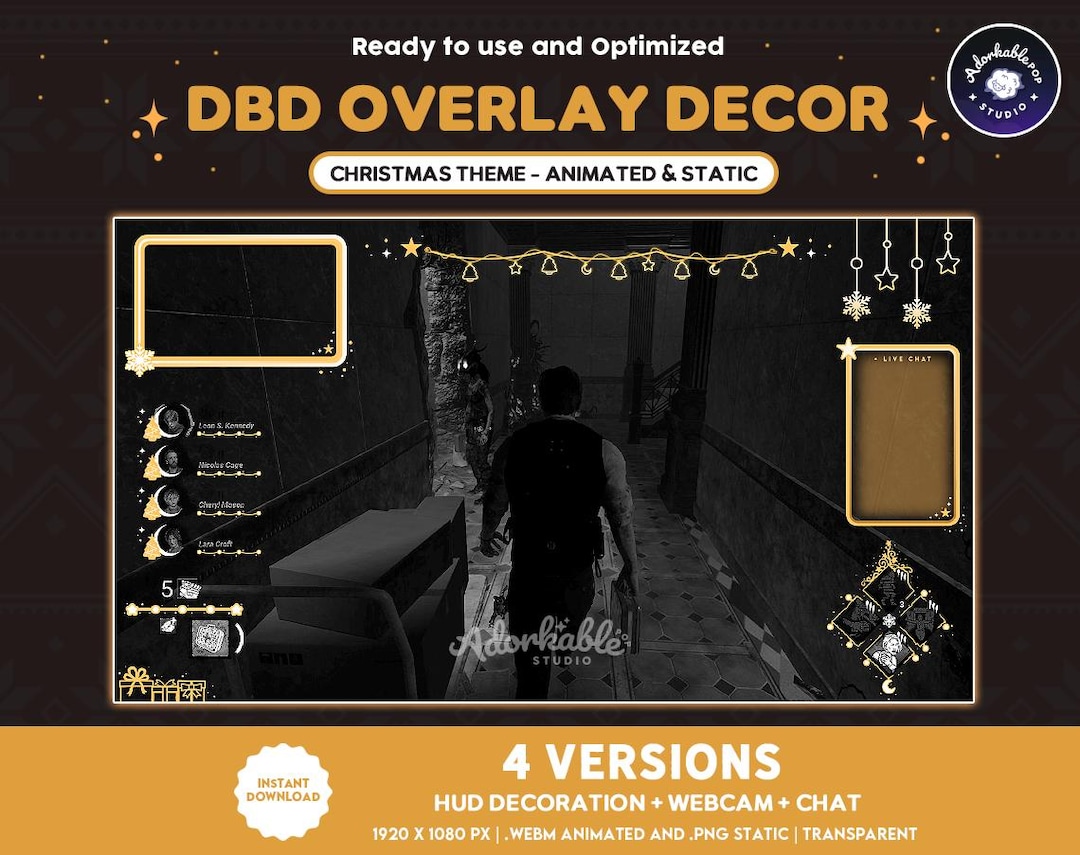 DBD Christmas Overlay Decor HUD Animated | Xmas Theme | HUD Decoration ...