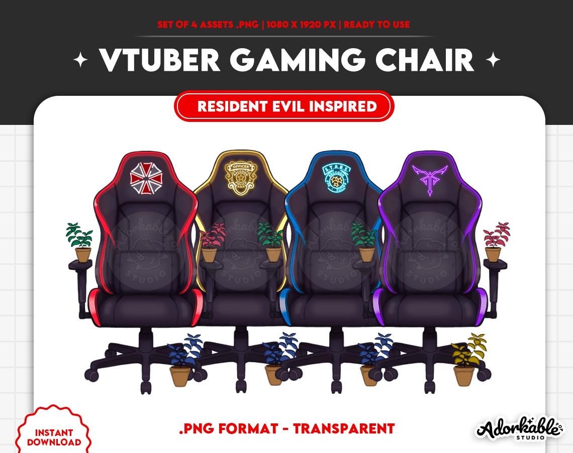 Resident Evil Vtuber Gaming Chairs | Vtuber Assets | Twitch | Youtube ...