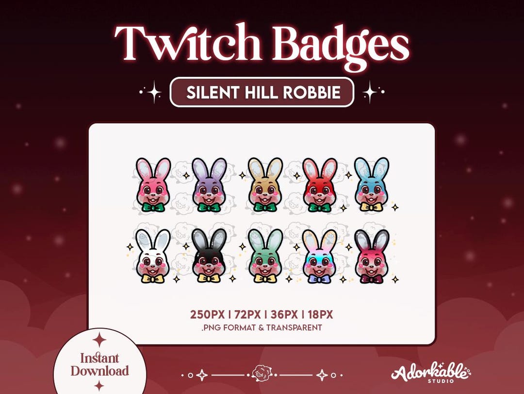 Twitch Badges 10x | Silent Hill Robbie the Rabbit | Dead by Daylight ...