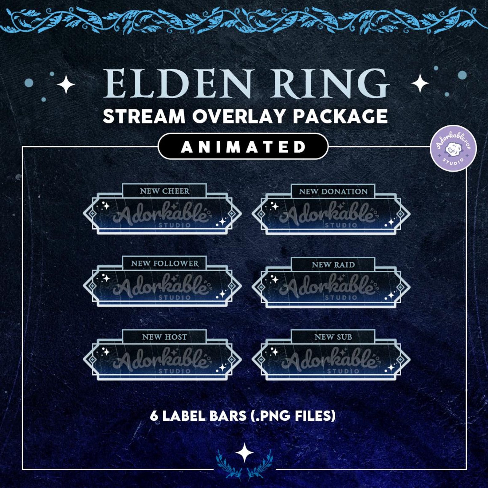 Elden Ring Nightreign Stream Overlay Package | 4 Animated Scenes + 1 ...