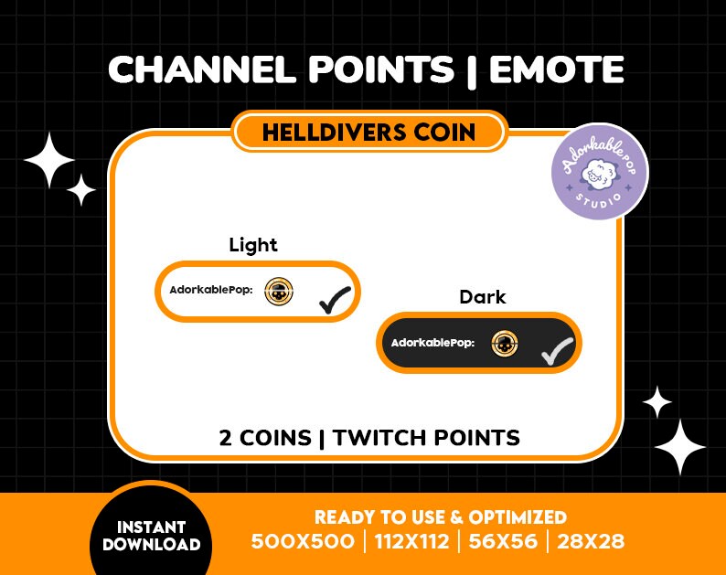 Helldivers 2 Coin Channel Points for Stream - Black Yellow Version ...