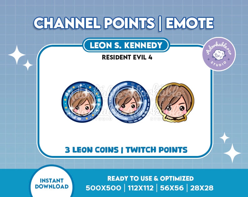 Leon S Kennedy Coin Channel Points for Stream | Resident Evil | Twitch ...