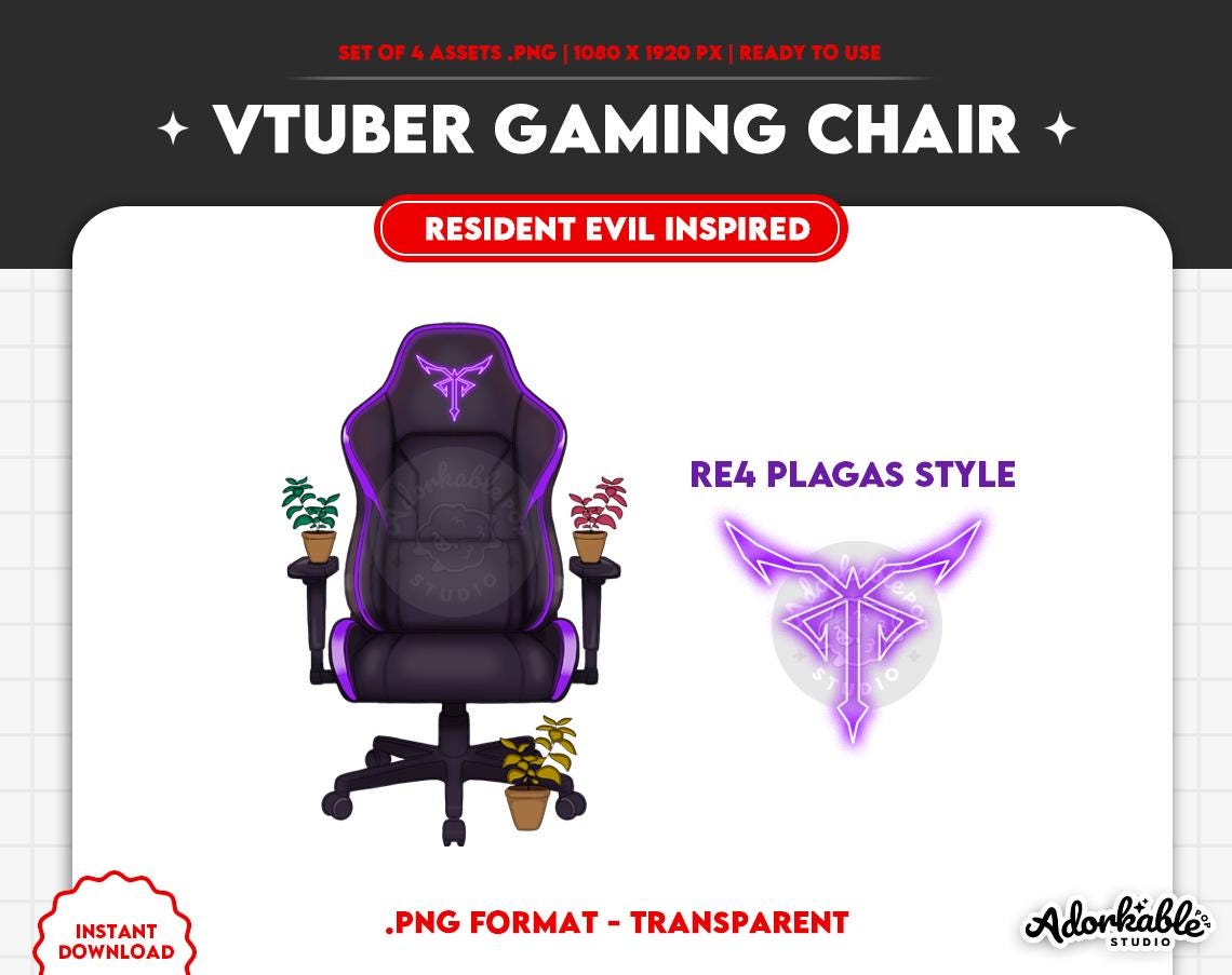 Resident Evil Vtuber Gaming Chairs | Vtuber Assets | Twitch | Youtube ...