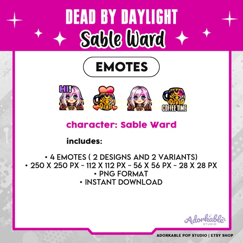 Dead by Daylight SABLE WARD Emote Twitch Stream / Survivor / Discord ...