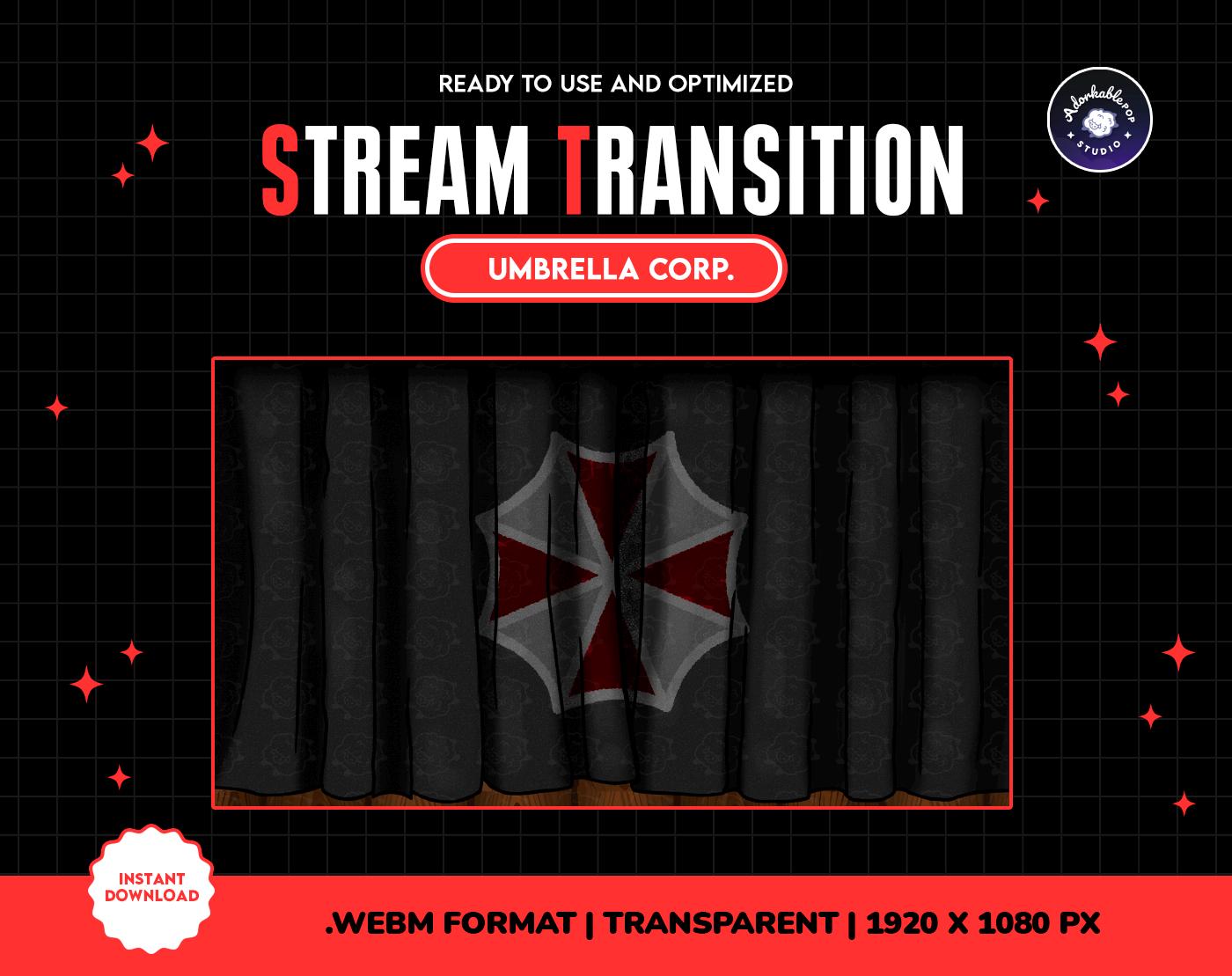 Resident Evil Umbrella Transition | Stream Transition | Overlay ...