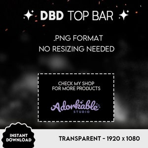 DBD Overlay Top Bar | Blue Edition | Streaming | Twitch | Kick ...