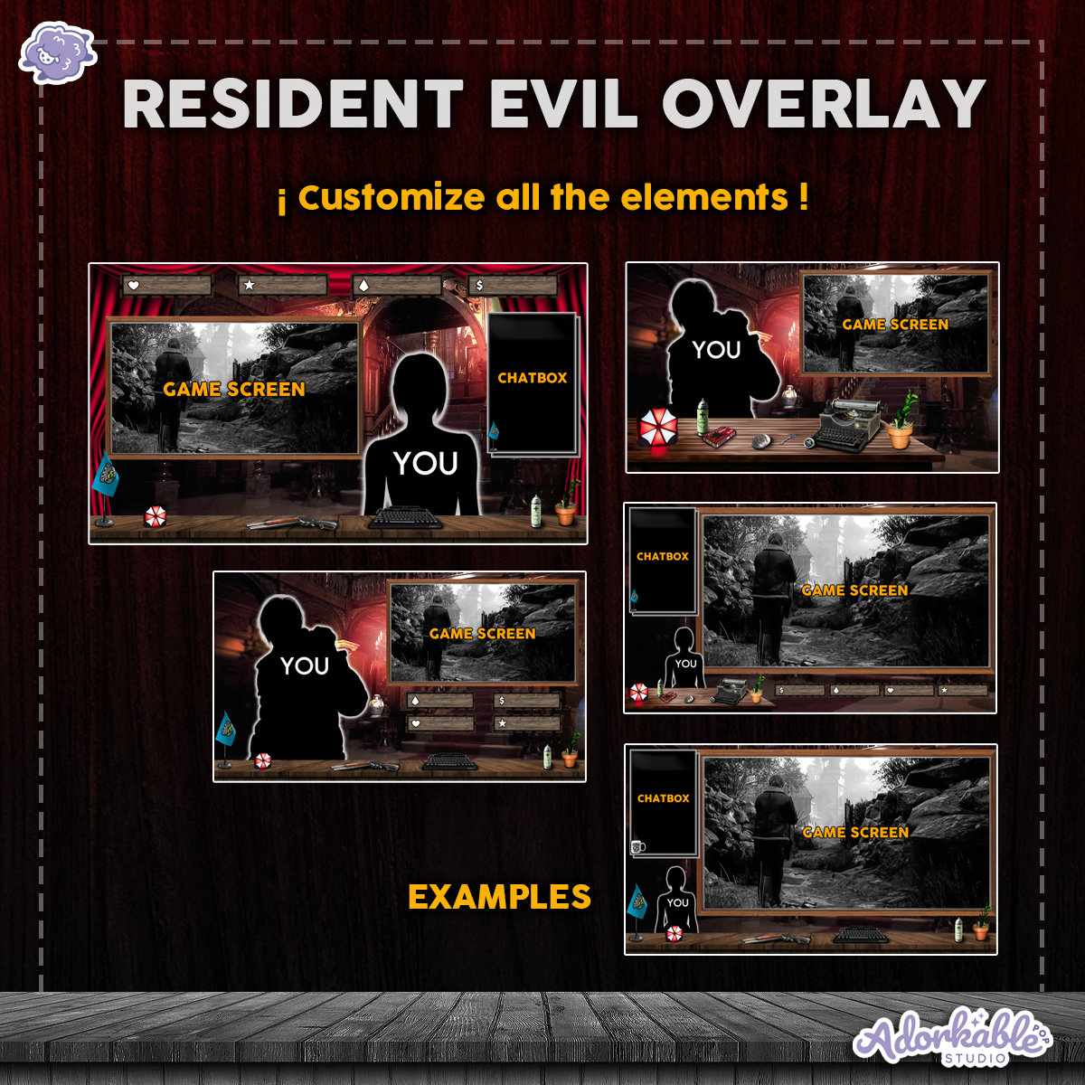 Resident Evil Super Overlay Set for Twitch / Animated and Static Stream ...