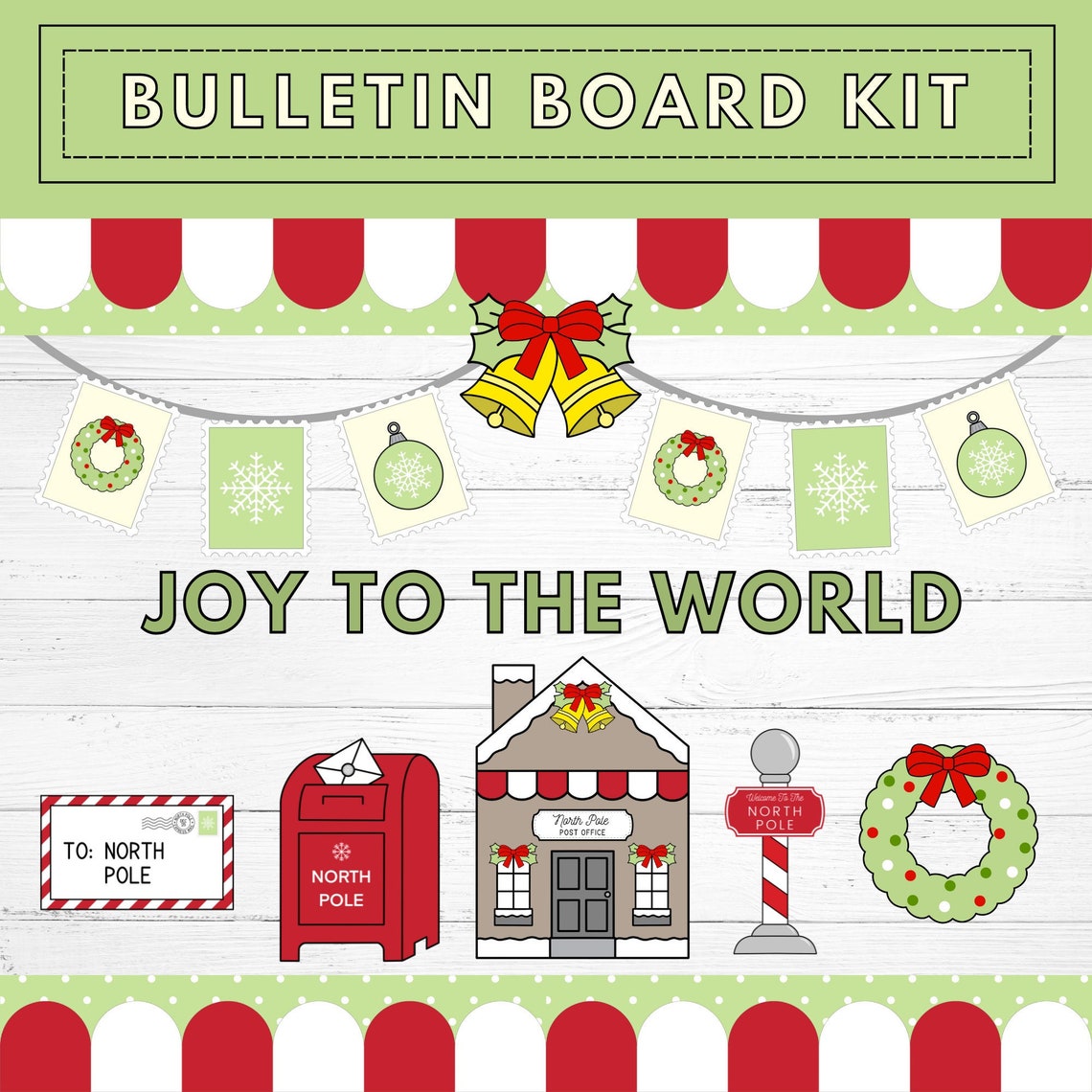 Letter to Santa Bulletin Board Kit, Winter Class Bulletin Board ...