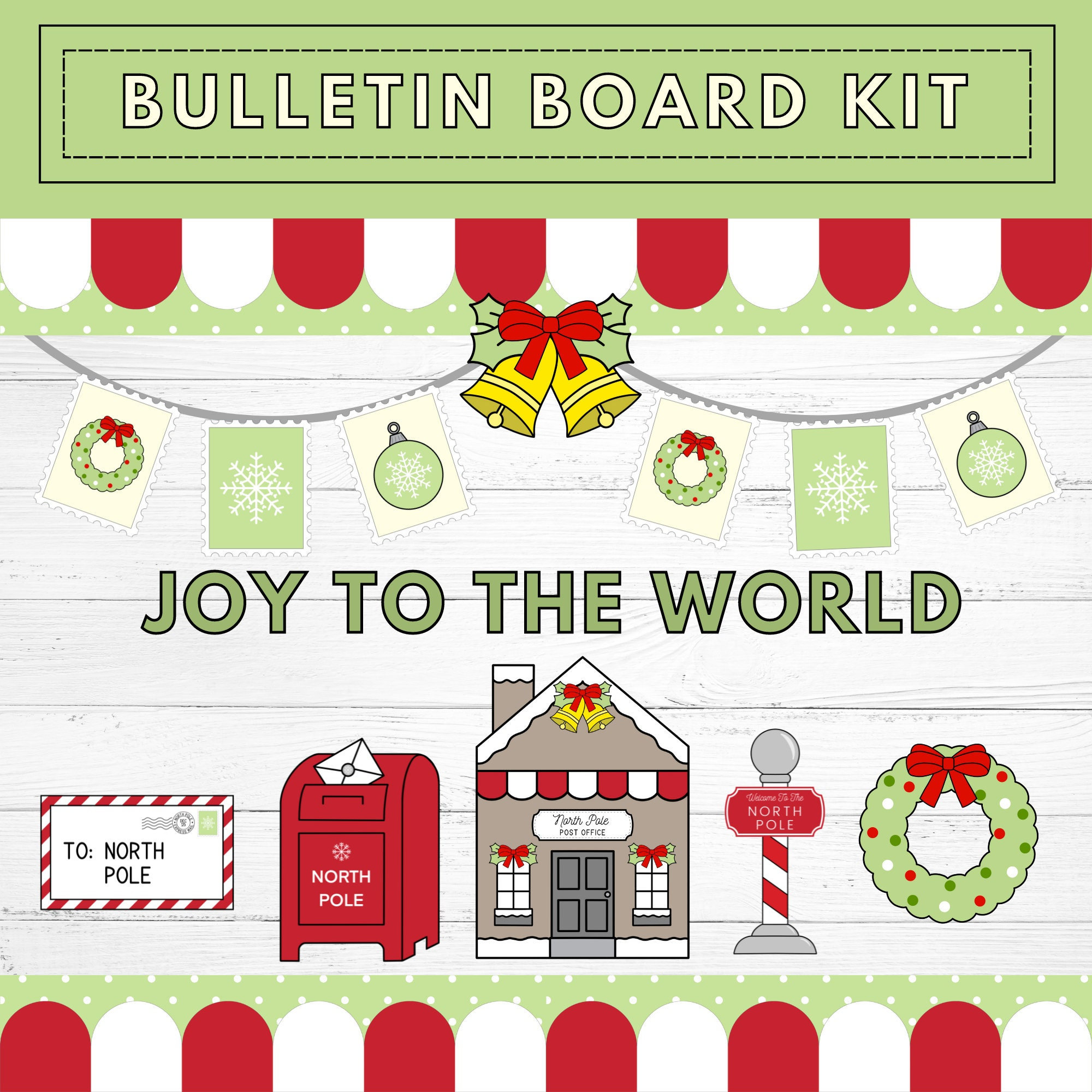 Letter to Santa Bulletin Board Kit, Winter Class Bulletin Board ...