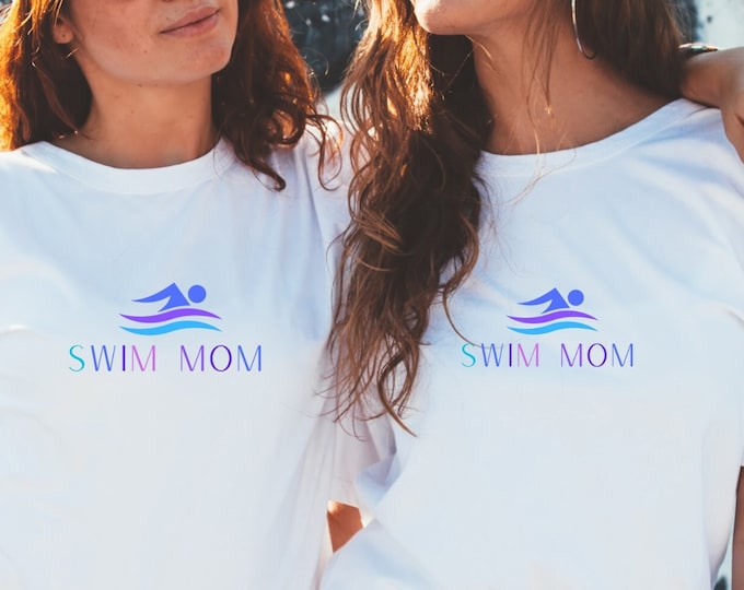 Custom Swim Mom Shirt for Swim Mom Shirts for Swimming Team Name Tshirt ...