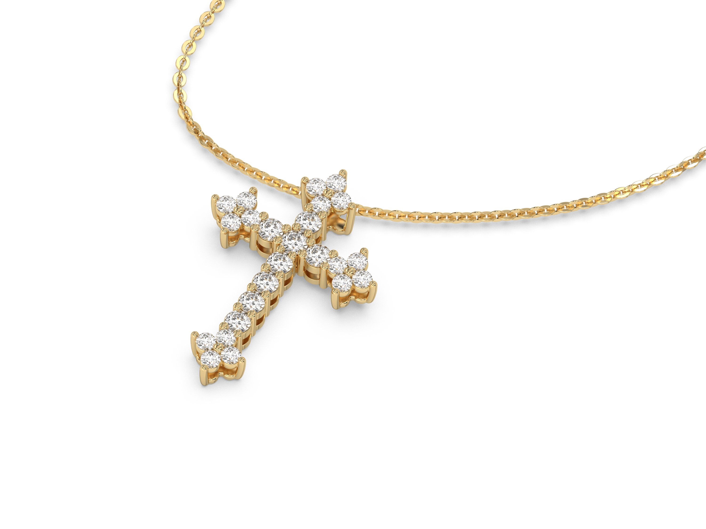 Diamond necklace with cross store