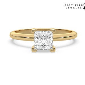 Princess Cut Diamond Ring, Square Engagement Ring, Square Diamond Ring ...