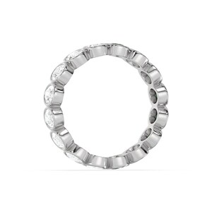 14K Gold Eternity Ring, Emerald Wedding Band Stacking Ring, Infinity Ring, Green Gemstone Ring ...