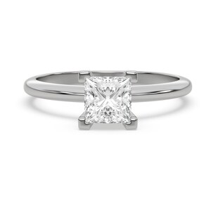 Princess Cut Diamond Ring, Square Engagement Ring, Square Diamond Ring ...