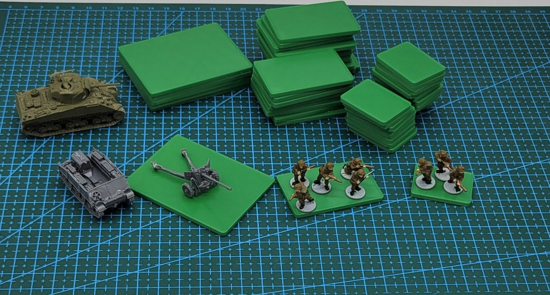 FOW, Battlegroup, Battlefront, Etc, Compatible Miniatures Bases Set of ...
