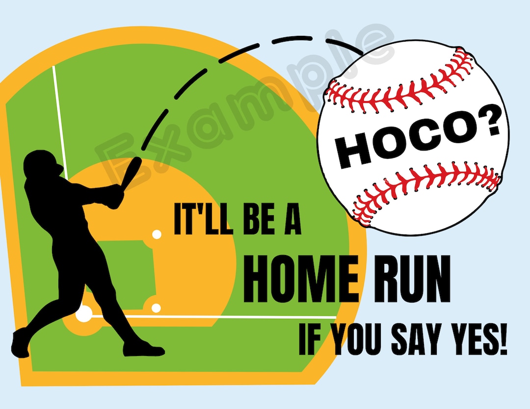 Baseball Homecoming Proposal, Homecoming Ask Sign, Sports HOCO Poster ...